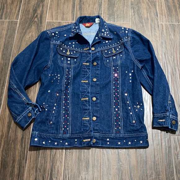 MS Lee | Jackets & Coats | Vintage Ms Lee Riders Embellished Denim ...